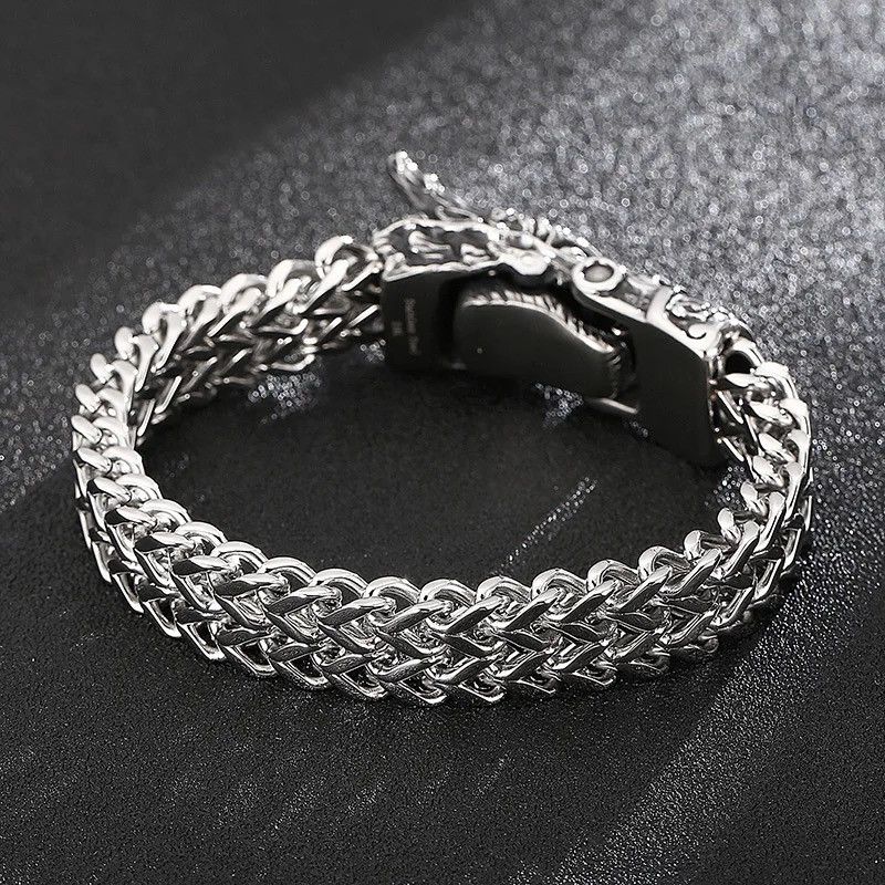 Cuban Link Chain 20 Cm Length Dragon Mesh Chain Bracelet | Grailed