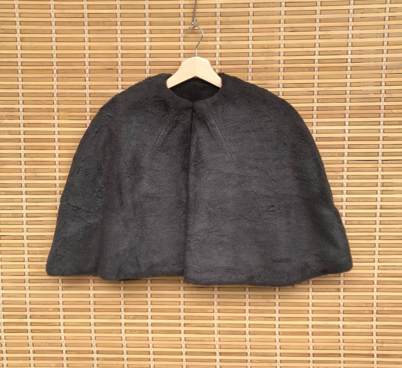 Yohji Yamamoto Vintage 1990s Yohji Yamamoto faux fur bolero cloak cape ...