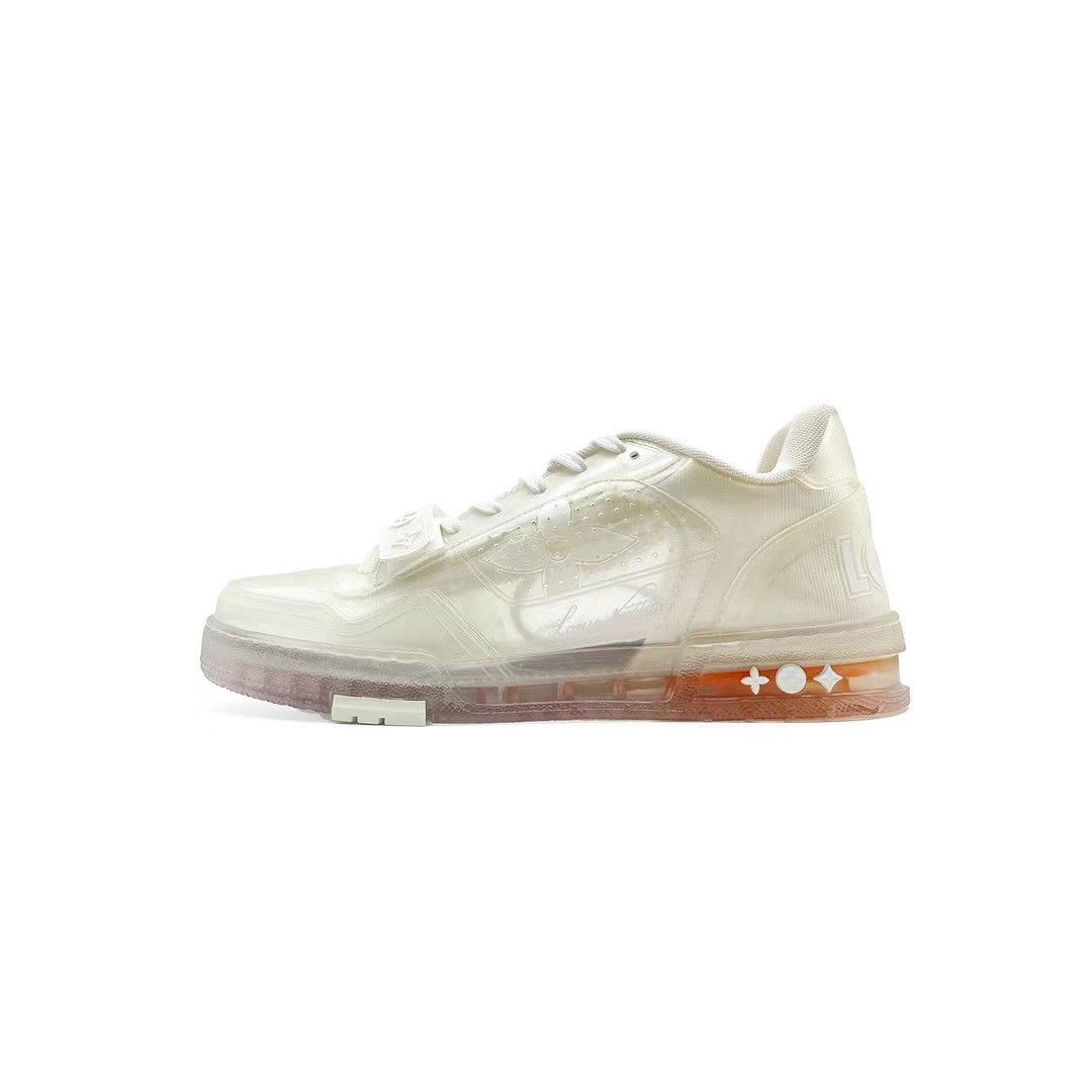 Louis Vuitton Louis Vuitton White Transparent Velcro Trainer Sneaker ...