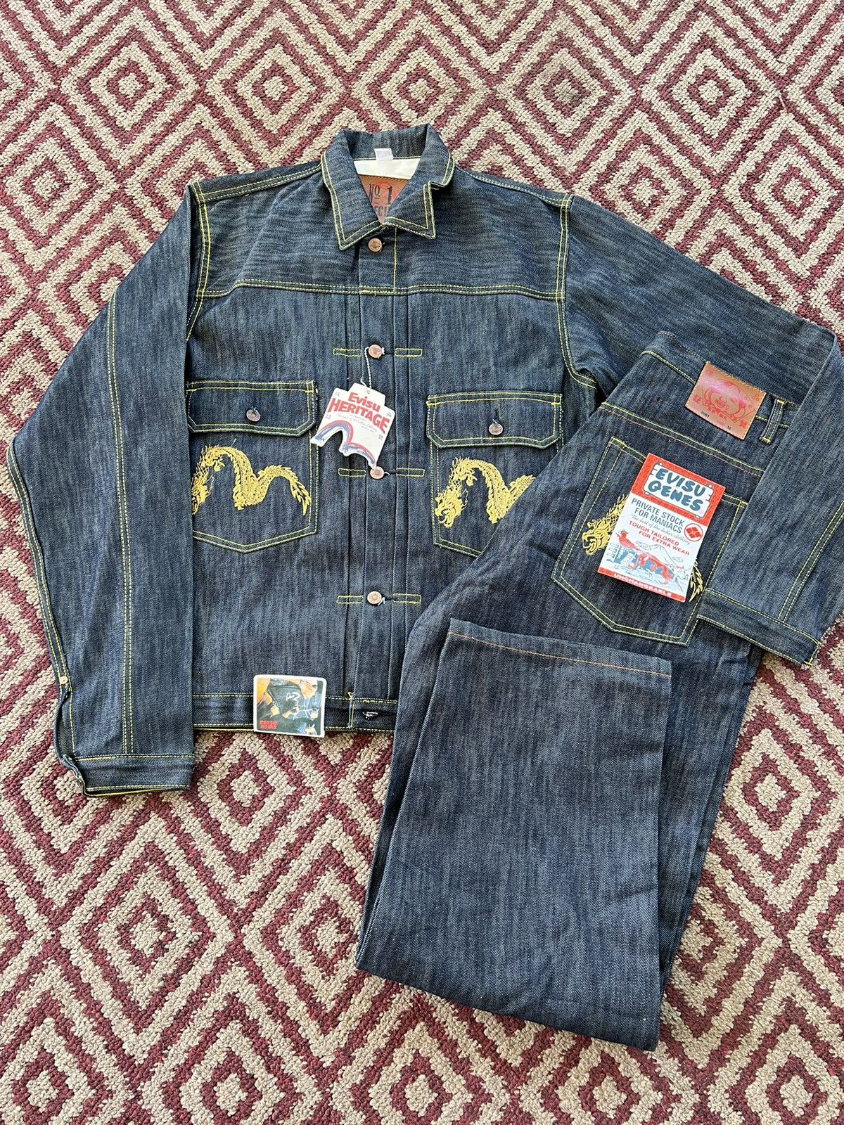 Evisu Brand New Evisu Heritage No. 1 Special Dragon Jacket Pants | Grailed