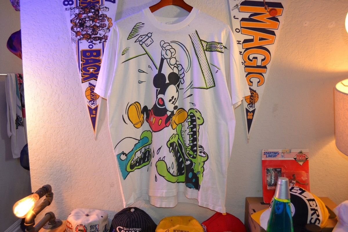 Vintage Vintage 80s Mickey Mouse Art All over print tee size | Grailed