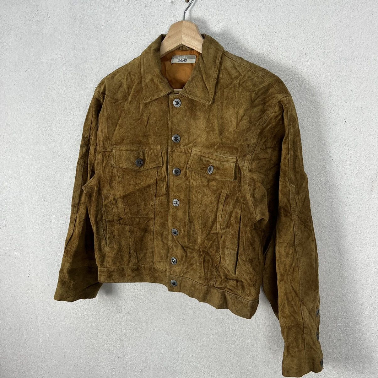 Japanese Brand × Leather Jacket VINTAGE BIKER PARACHUTE LEATHER JACKET ...