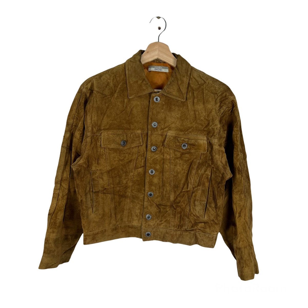 Japanese Brand × Leather Jacket VINTAGE BIKER PARACHUTE LEATHER JACKET ...