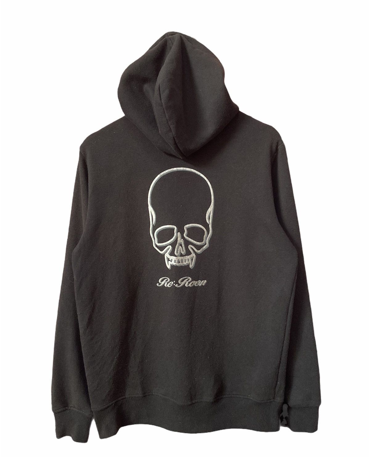 Japanese Brand Re roen love and hate skull hoodie | Grailed
