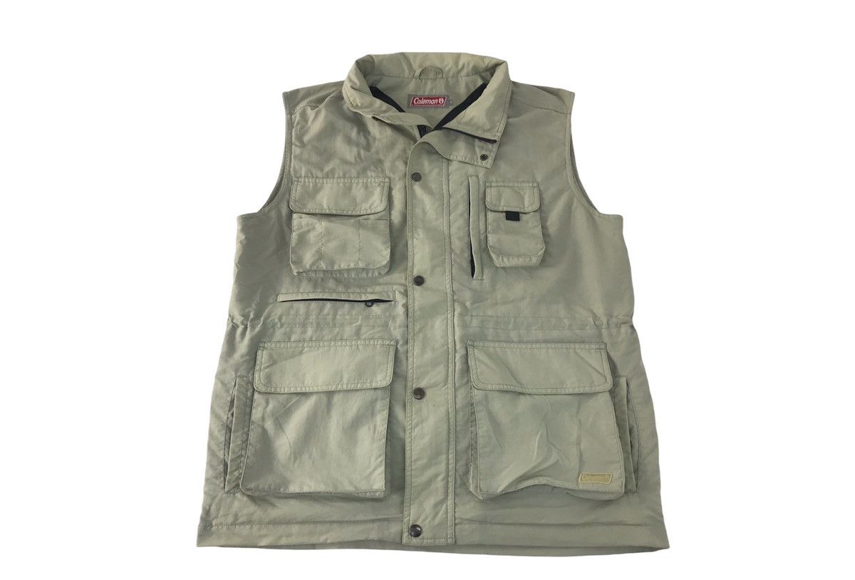 Coleman Coleman Multi Pocket Utility Vest Zipper Snap Button Design ...