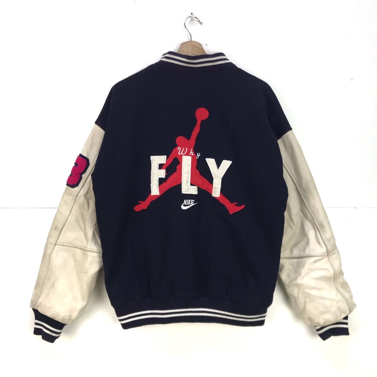 Nike × Vintage Vintage 90s Nike Air Jordan Flight Club Varsity Jacket ...