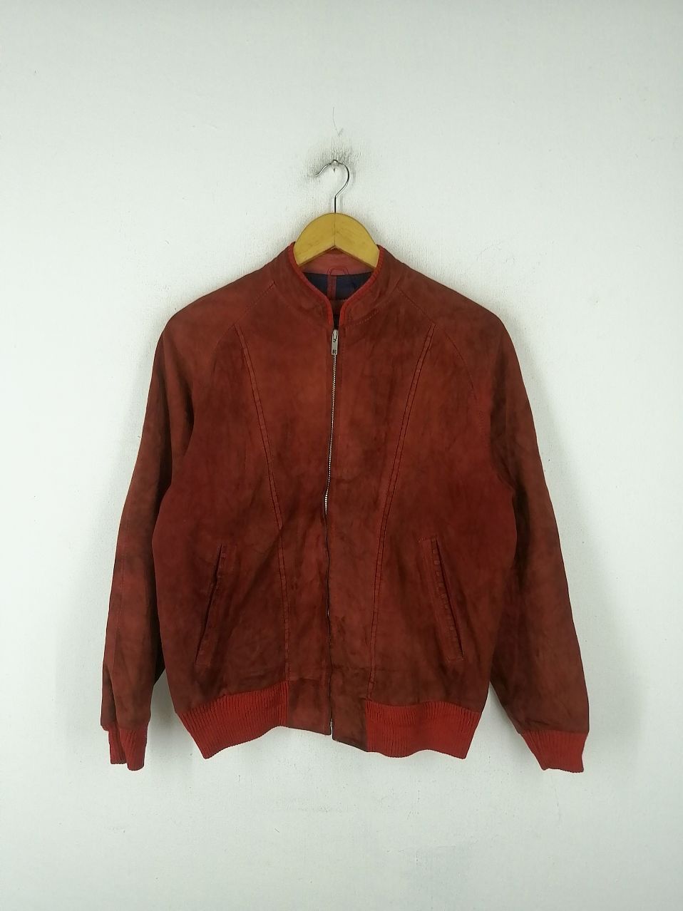Vintage Vintage Vic Menswear Red Leather Jacket | Grailed