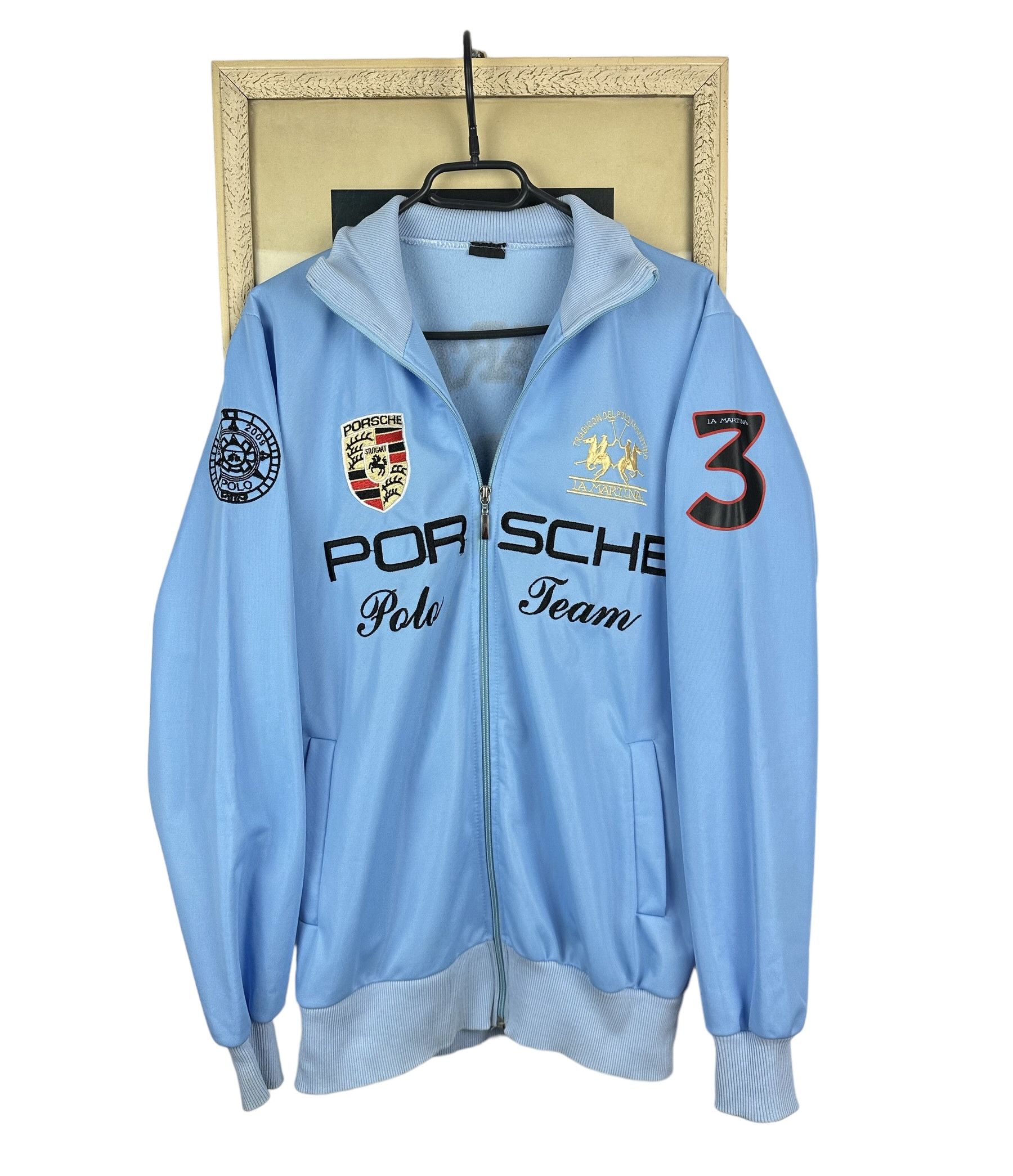 Porsche Design Vintage Racing Martina Porshe Blue Jacket Track Top ...