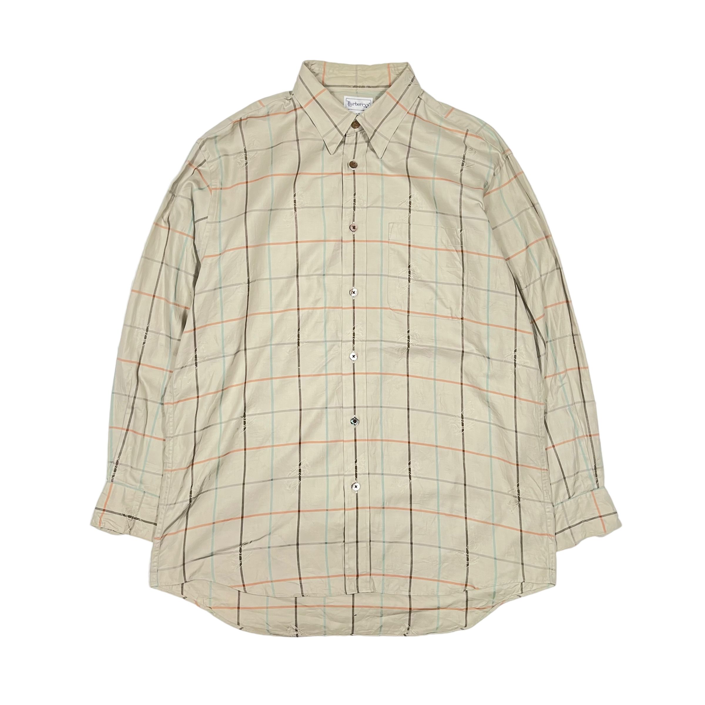 Burberry × Vintage Burberry Monogram Check 1990s Button Up Shirt | Grailed