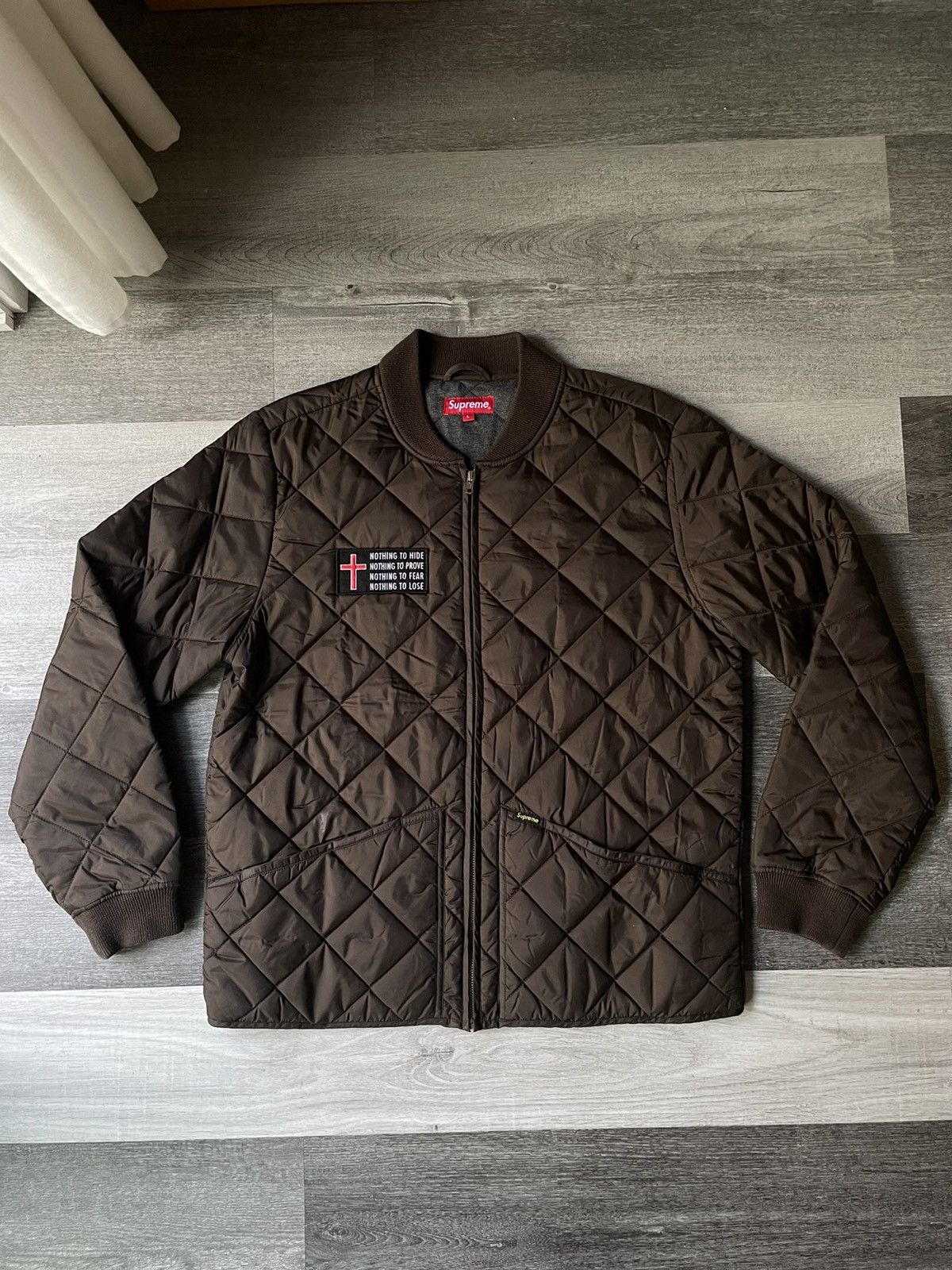 Supreme Supreme Nothing to Hide Cross Quilt Jacket FW14 | Grailed