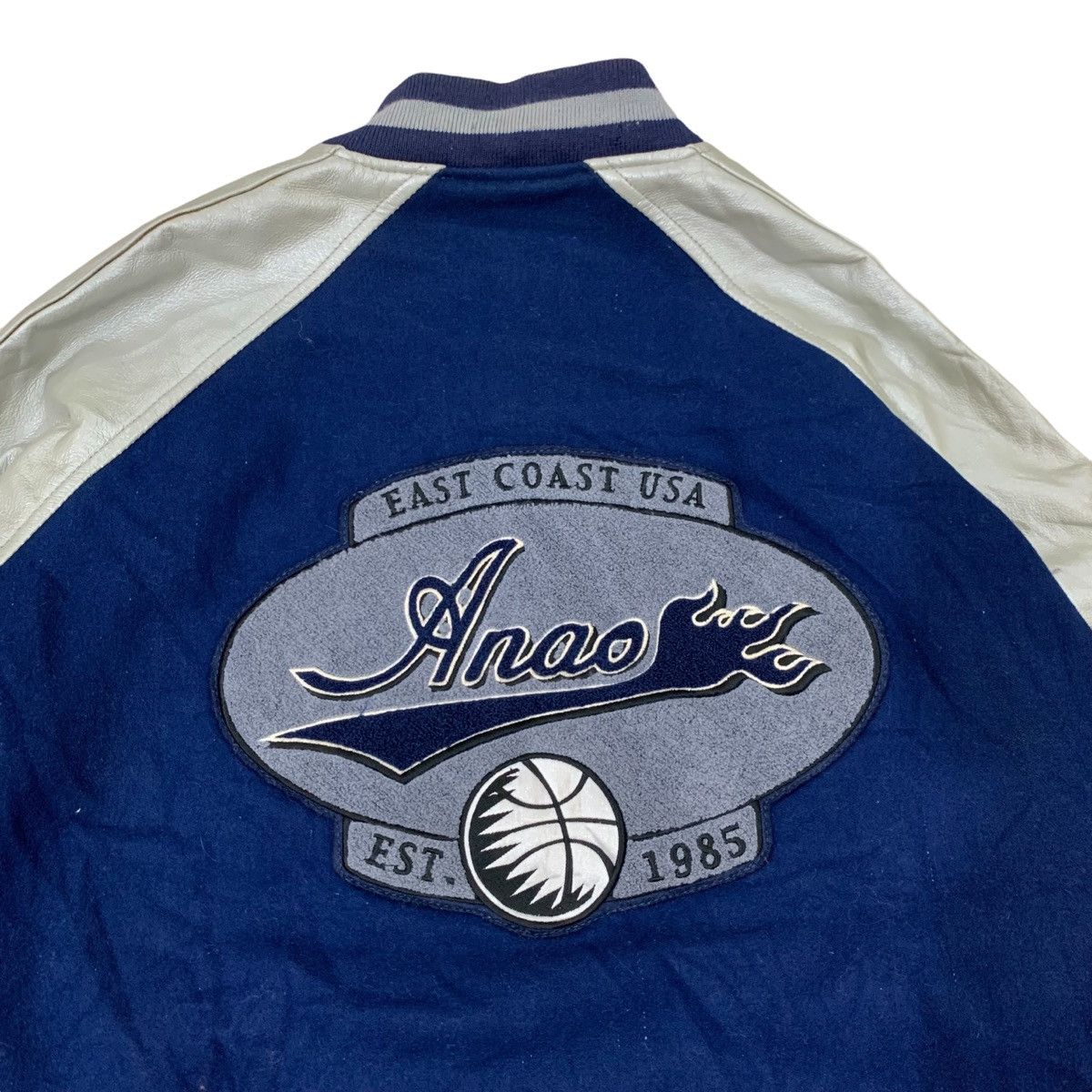 Vintage ANAO USA Wool Leather Varsity Jacket | Grailed