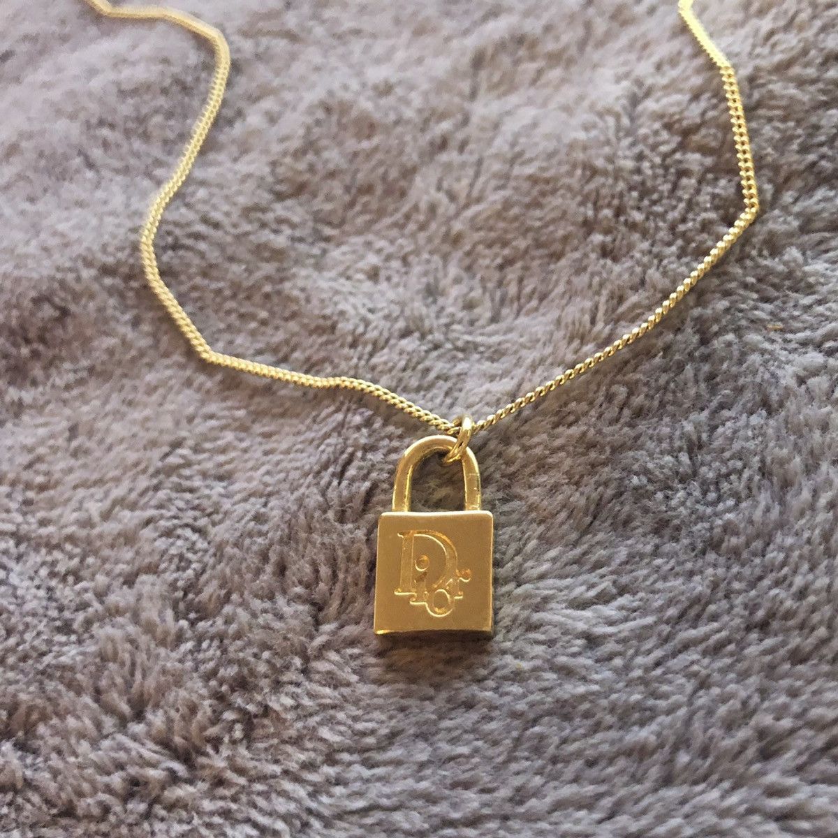 Dior Dior Lock Pendant And Chain Necklace | Grailed