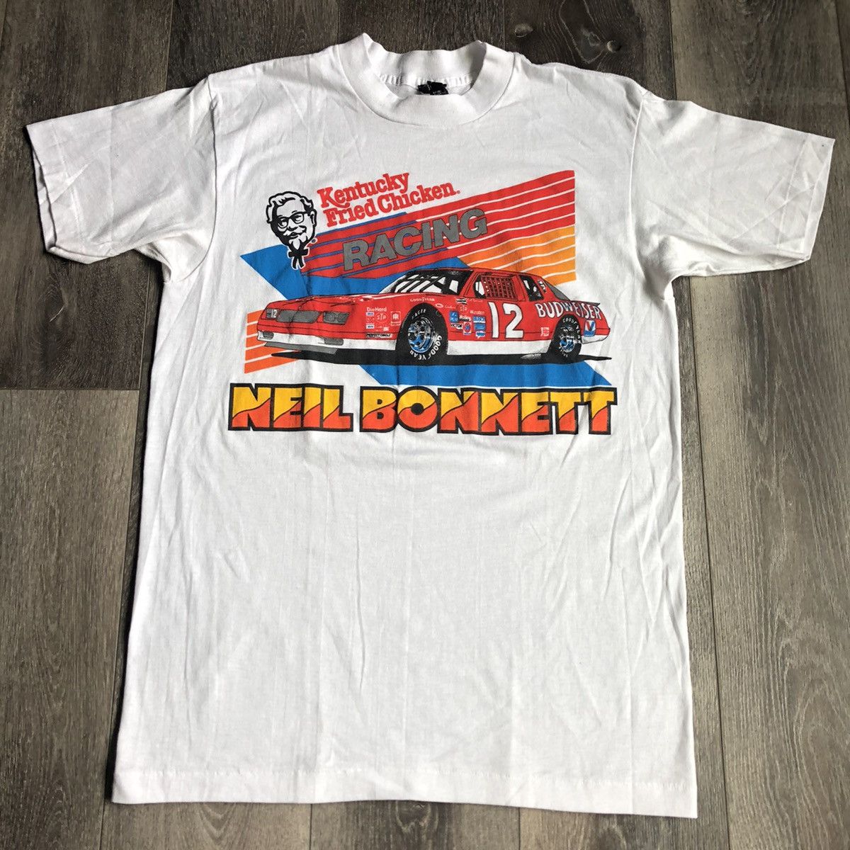 NASCAR Vintage 1980s NASCAR Neil Bonnett KFC Racing Graphic T Shirt ...