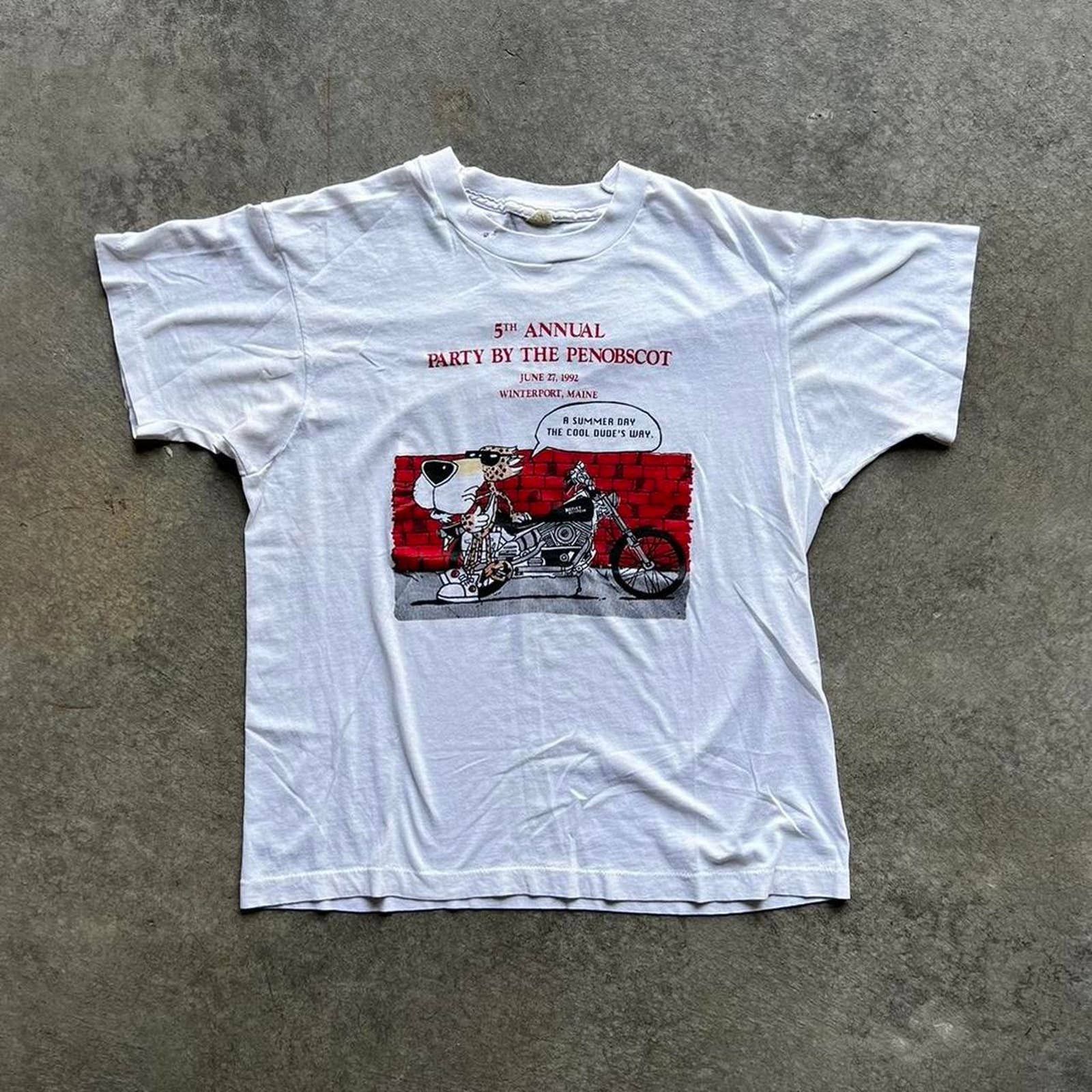 Screen Stars × Vintage Vintage Cheeto Motorcycle Biker Shirt | Grailed