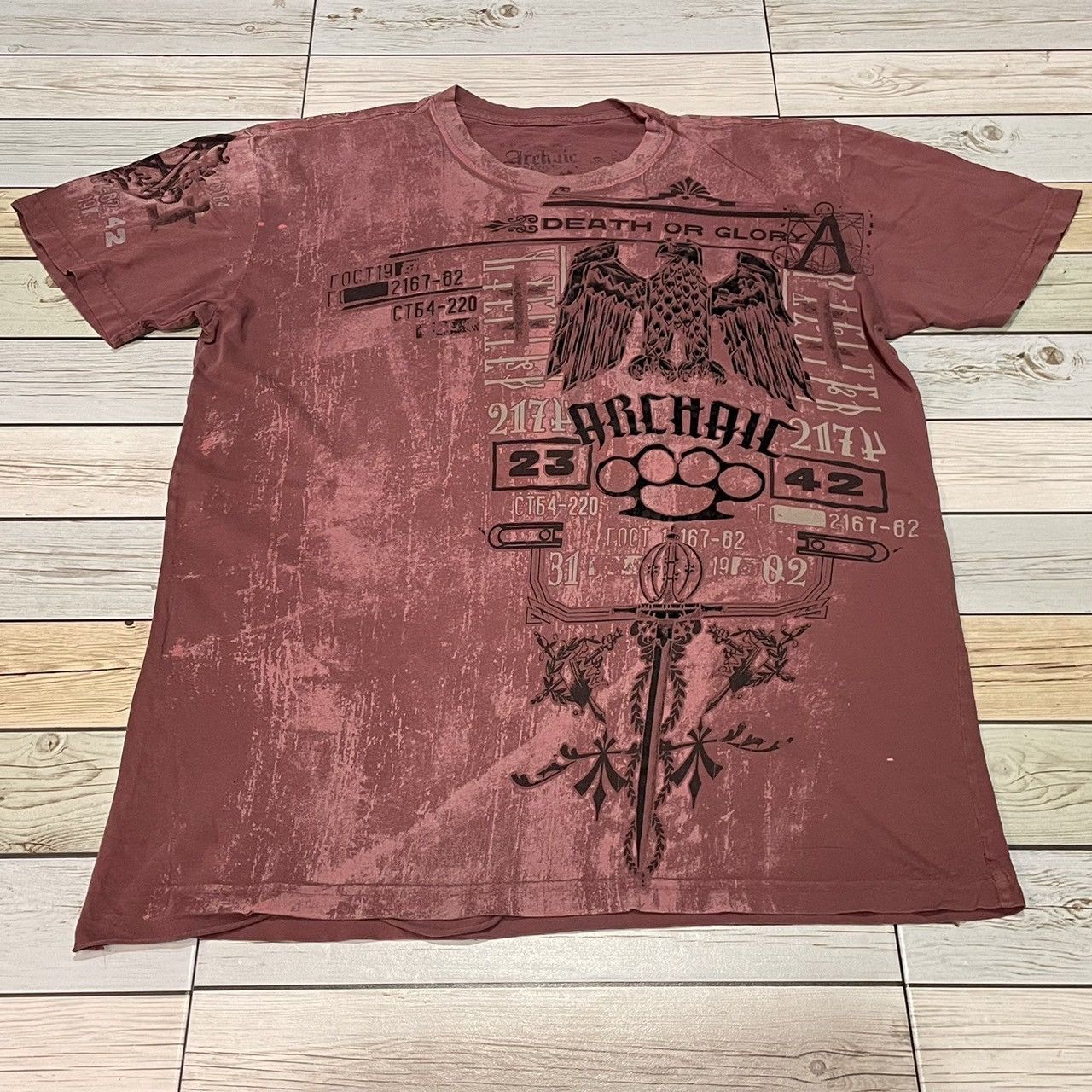Affliction × Ed Hardy × Streetwear Rare Archaic By Affliction Tee Y2K ...
