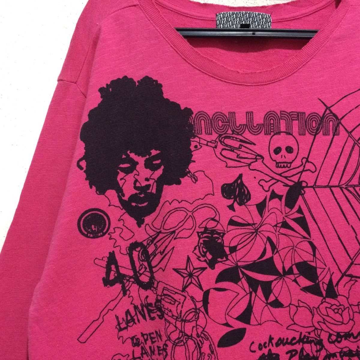 Beams Plus Vintage beams x Jimi Hendrix Full print Nice design Jumper | Grailed