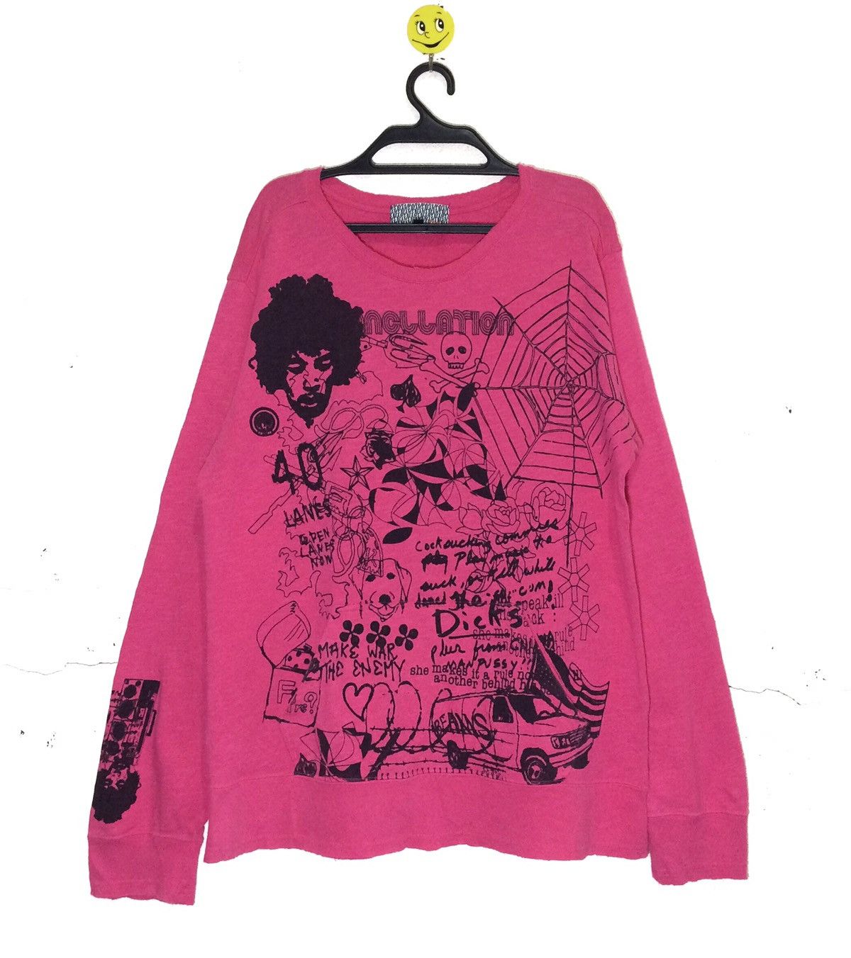 Beams Plus Vintage beams x Jimi Hendrix Full print Nice design Jumper | Grailed