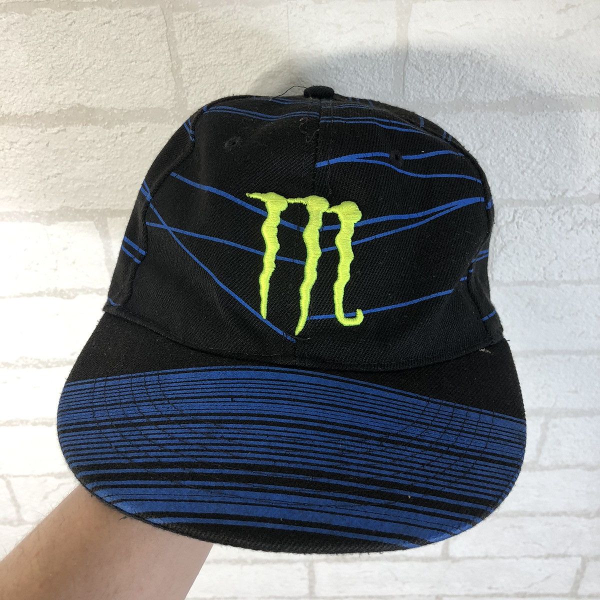Vintage MONSTER ENERGY RARE VINTAGE SPORT FITTED CAP HATbiglogo snap ...