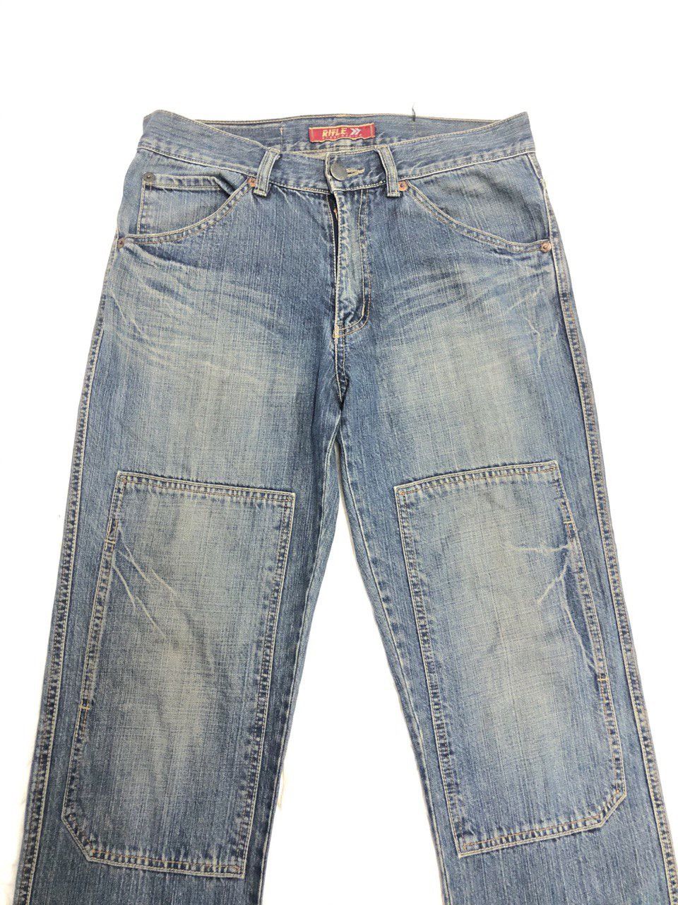 Vintage Italy Designer Rifle Double Knee Jeans | Grailed