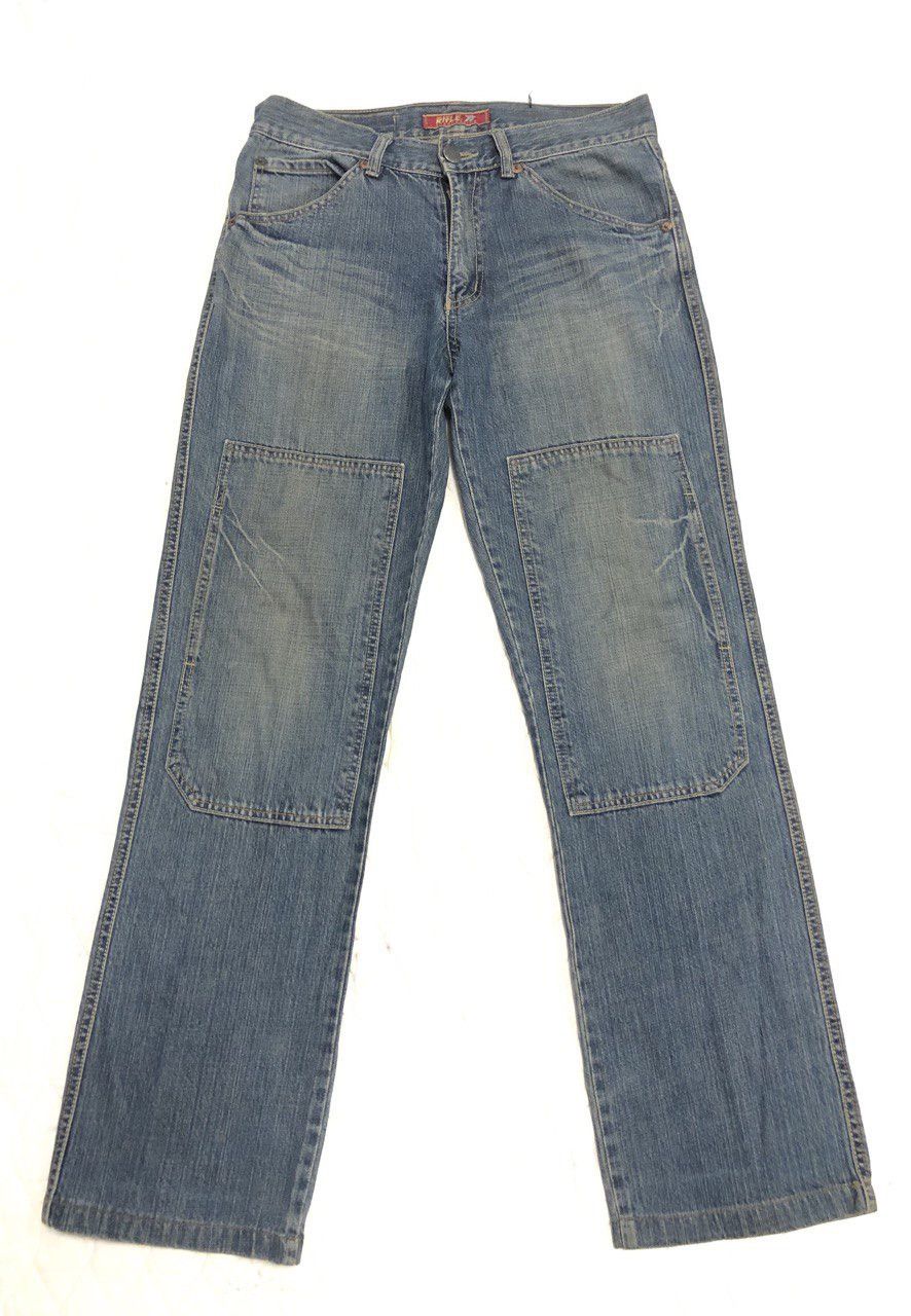 Vintage Italy Designer Rifle Double Knee Jeans | Grailed