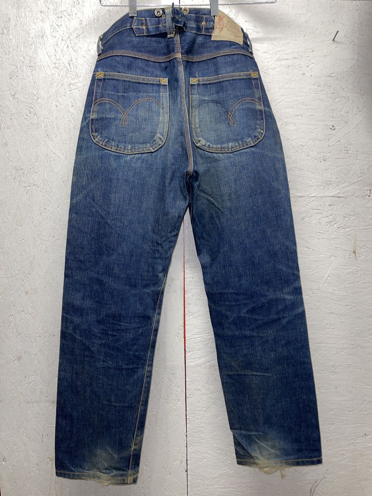 Japanese Brand × Vintage Japanese raw denim selvedge straight leg jeans ...