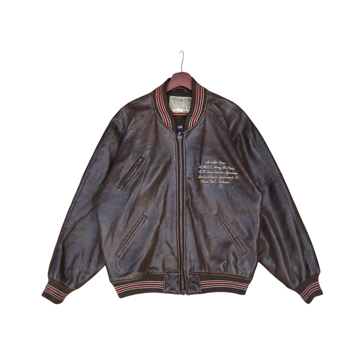 Vintage Vintage 1987 KASHE USA Vietnam War air force jacket trashed ...