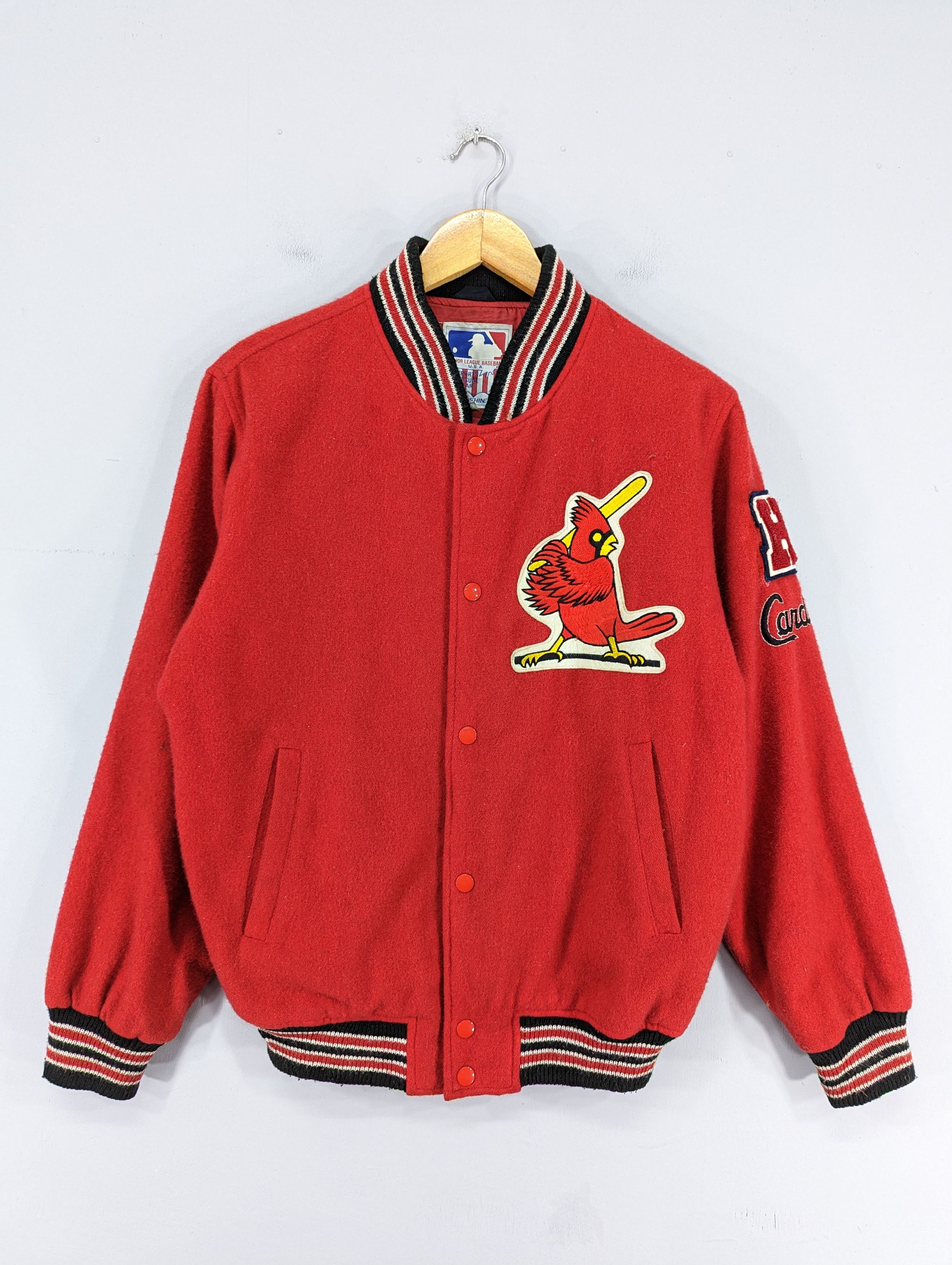 MLB × Varsity Jacket × Vintage 💥RARE💥Vintage Cardinal MLB Wool Varsity ...