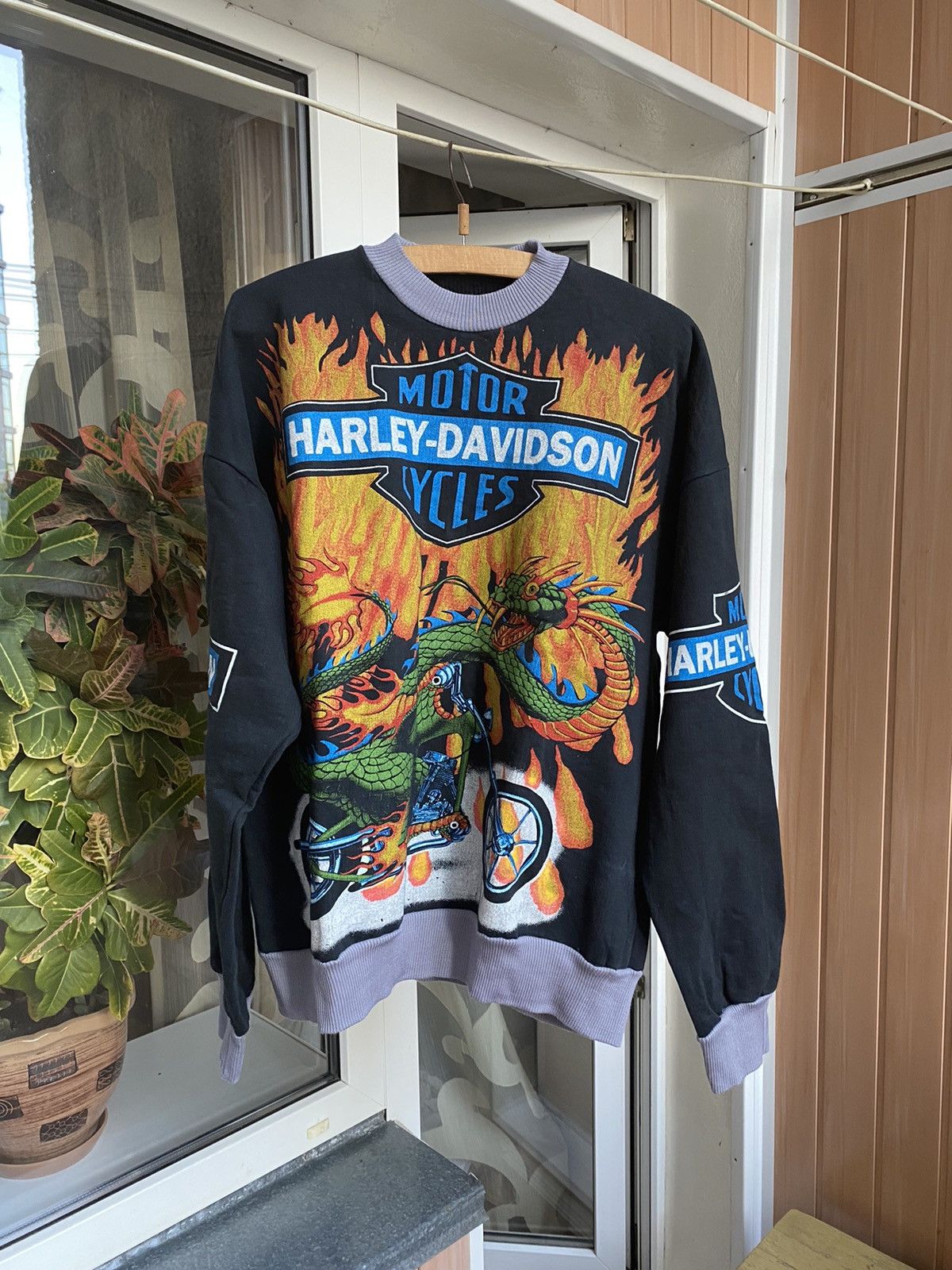 Harley Davidson Harley Davidson Big Print Moto Motorcycle Sweatshirt ...