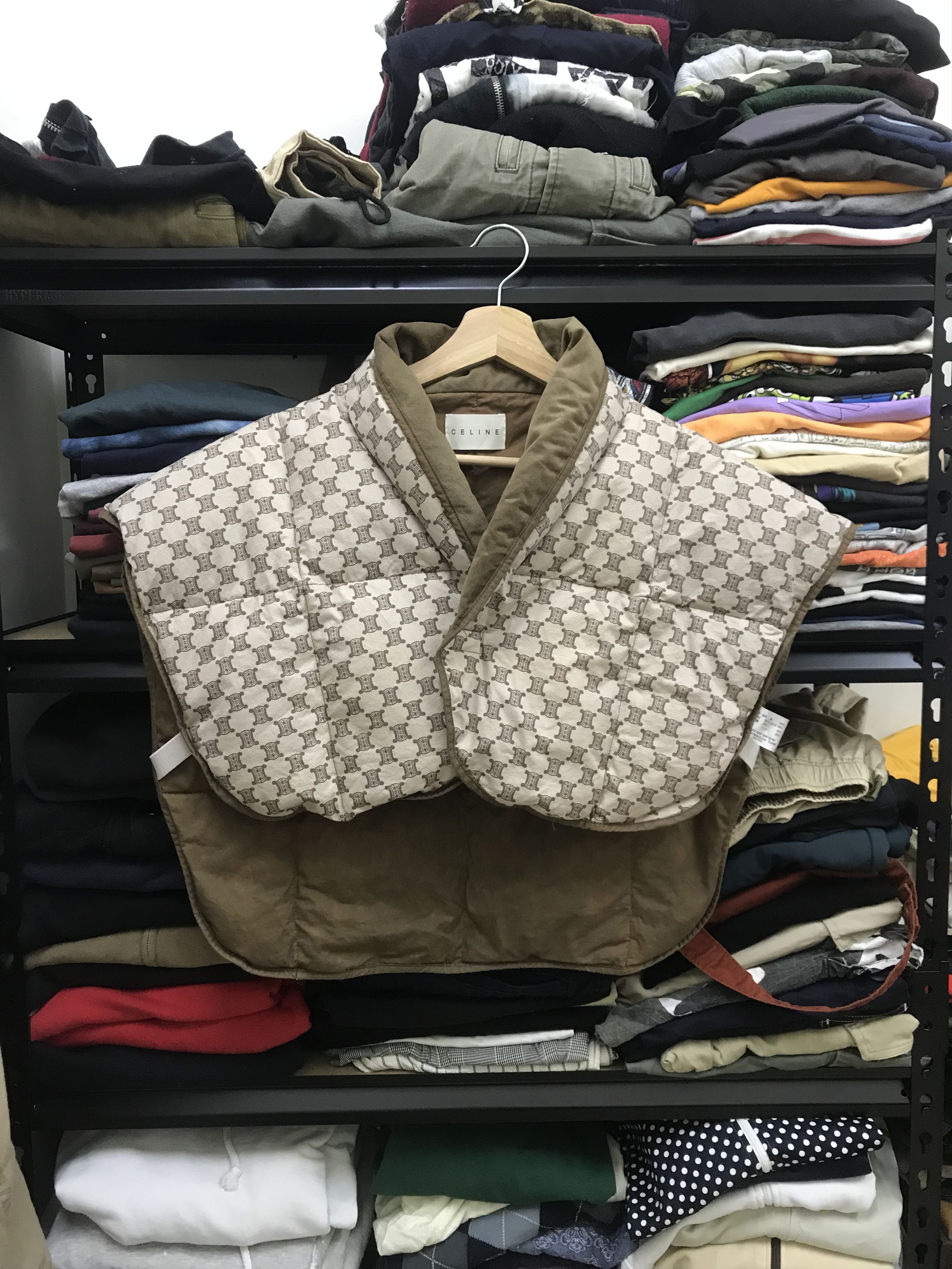 Cloak Vintage Celine Quilted Poncho Cloaks | Grailed