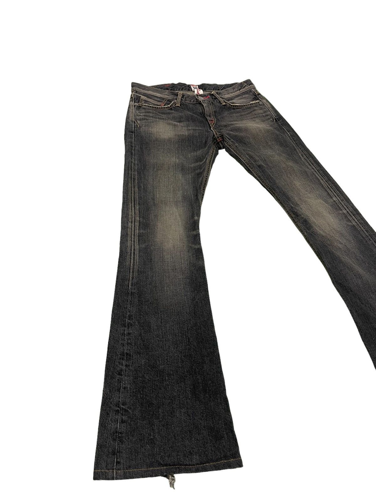 Hype × Japanese Brand × Streetwear Flare Jeans Edwin Japan Curv Leg Low ...