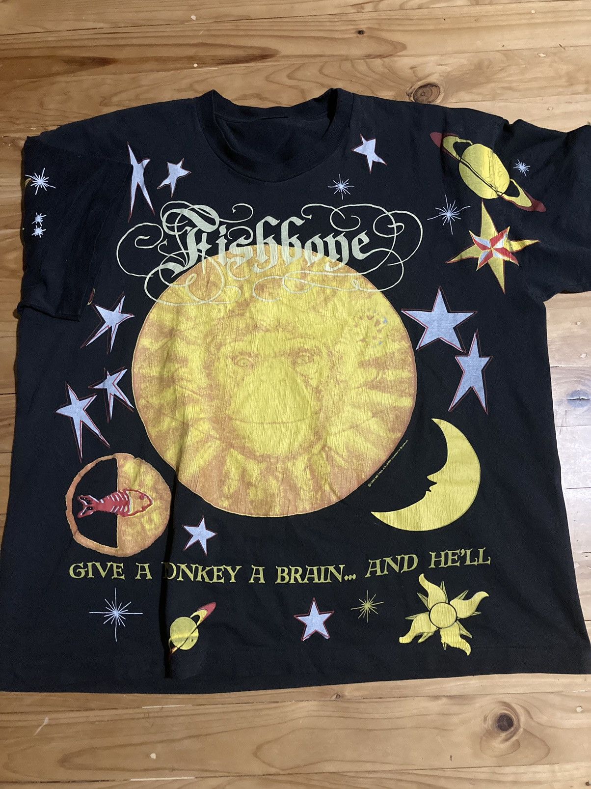 Band Tees × Brockum × Vintage Fishbone 90s monkey all over print t ...