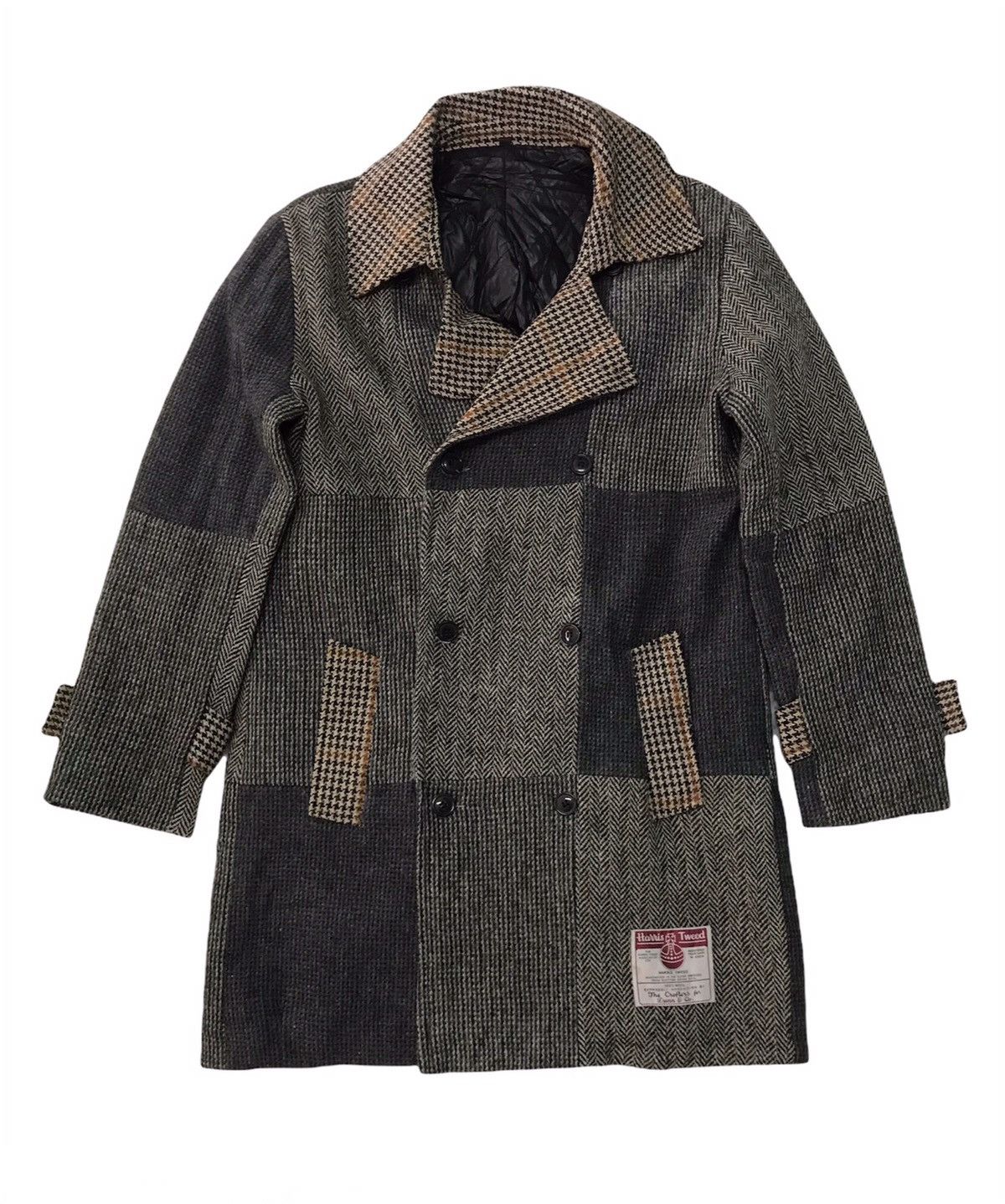 Harris Tweed Very Rare Vtg Merci Marche Harris Tweed Patches Wool ...