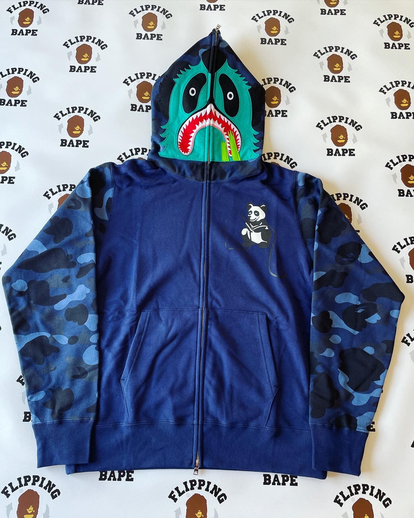 Bape BAPE COLOR CAMO PANDA FULL ZIP HOODIE | Grailed