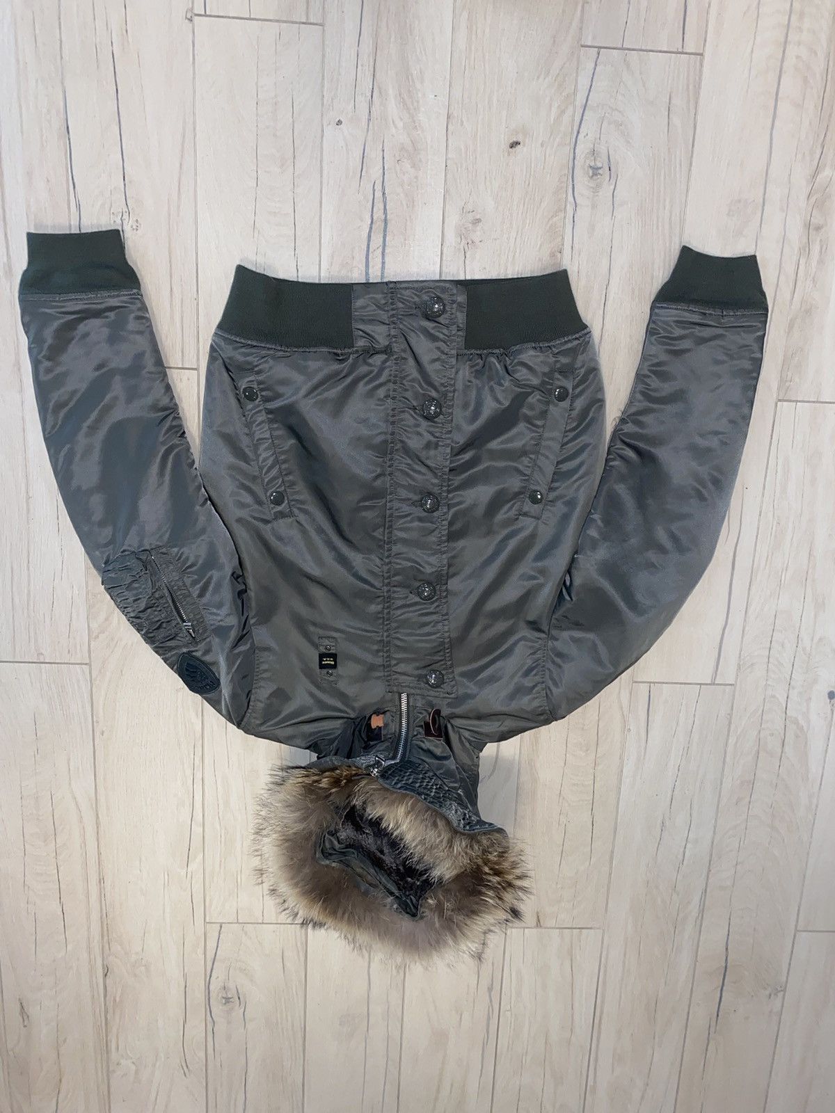 Made In Usa × Streetwear Blauer Made In USA Nylon M1A Aviator Bomber ...