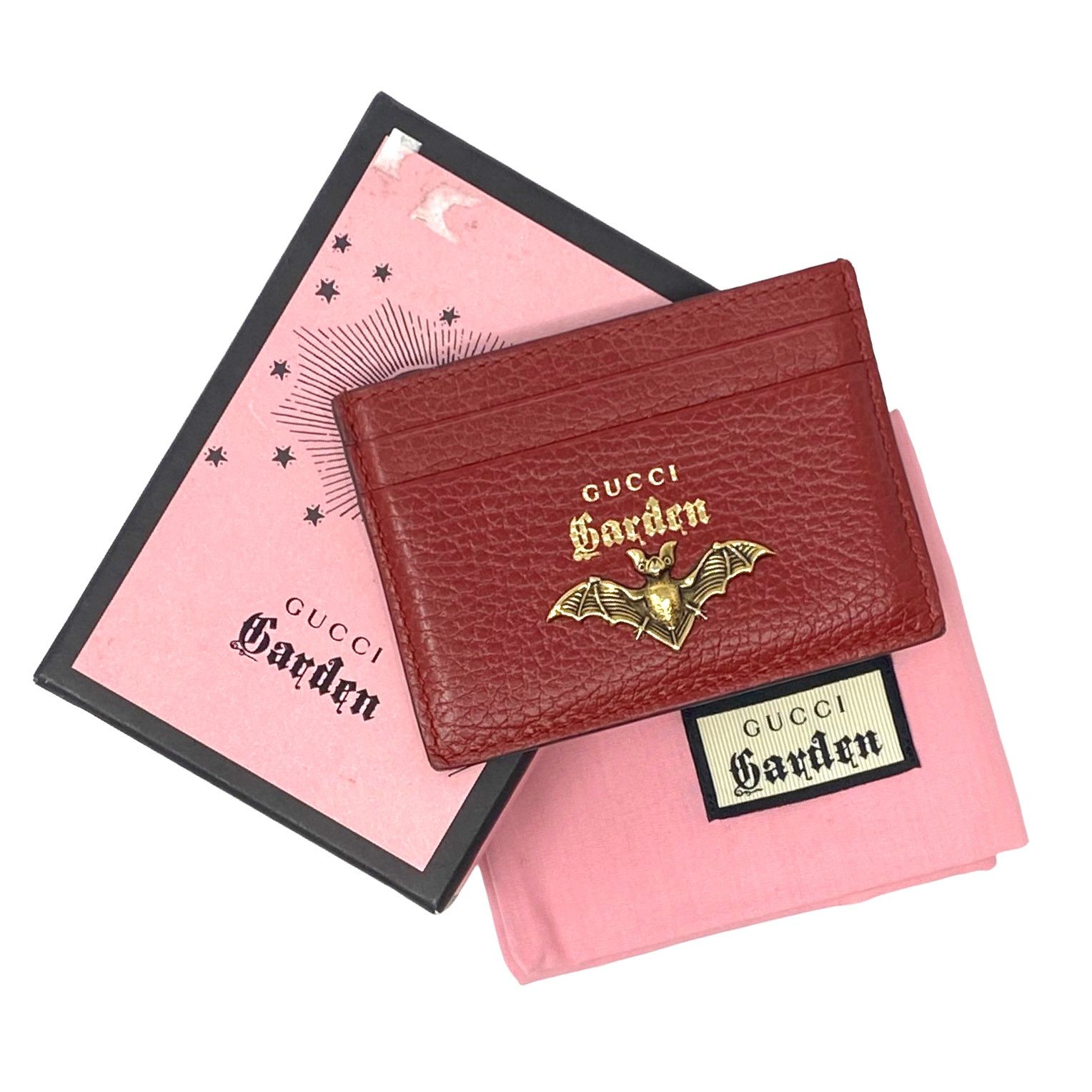 Gucci Gucci Garden Red Bat Card Holder | Grailed