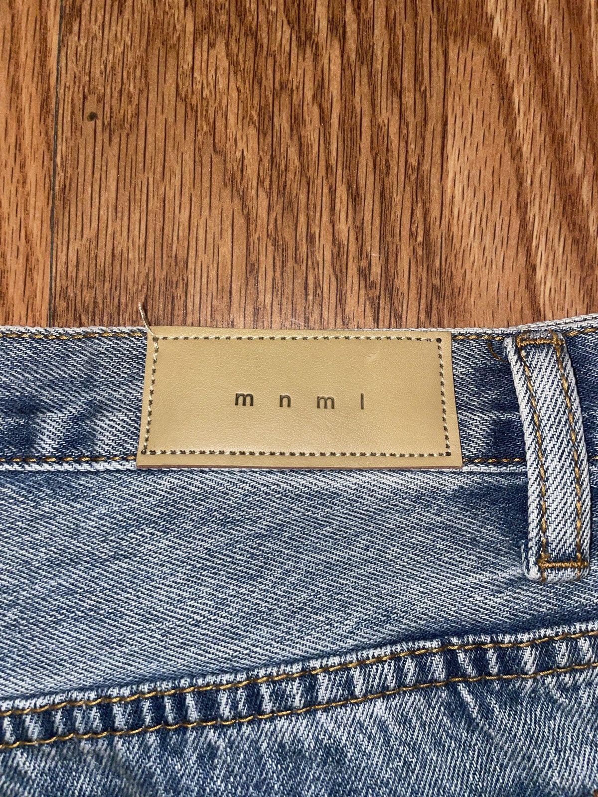 MNML Flared Patchwork Denim Jeans | Grailed