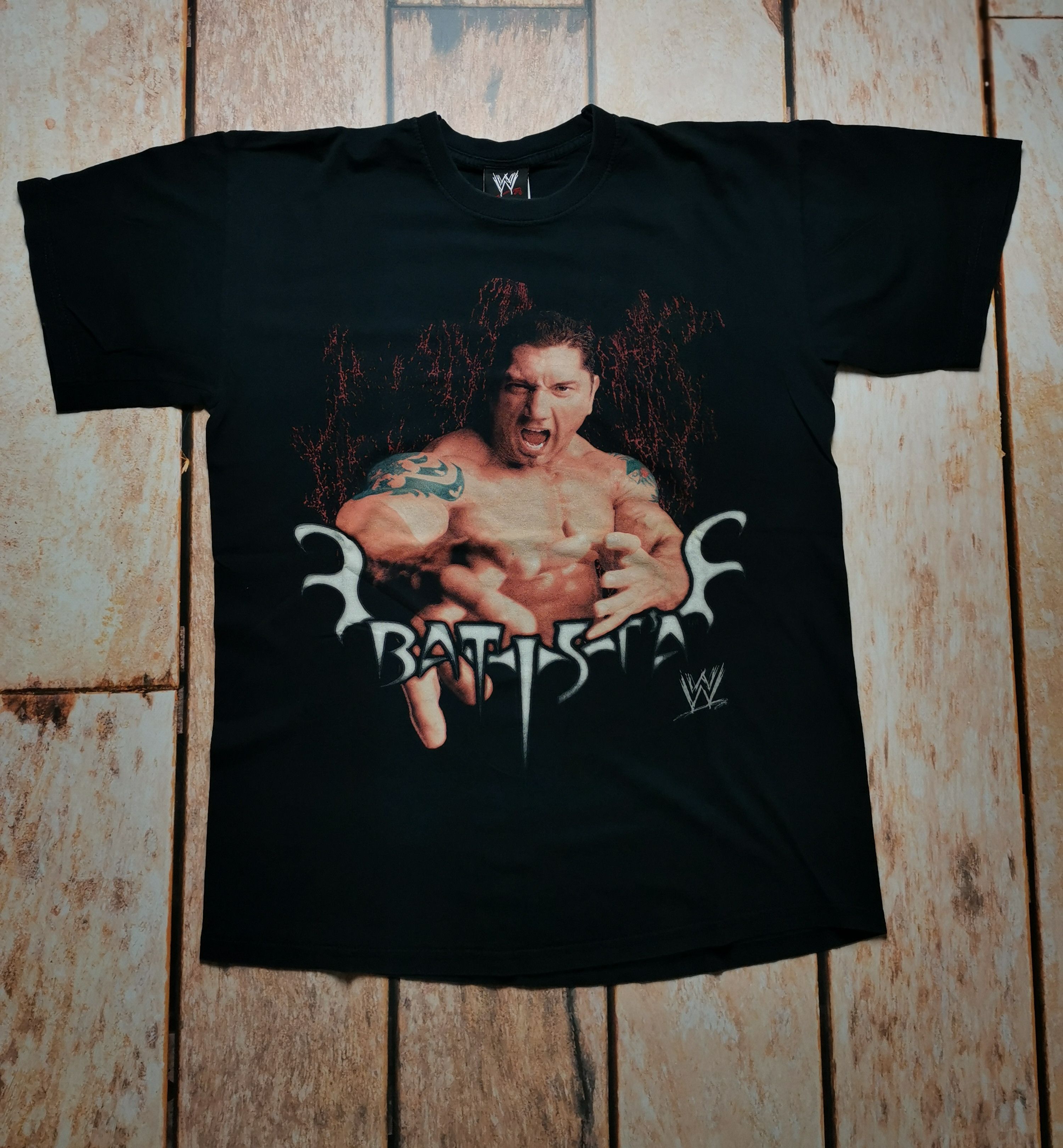Band Tees × Vintage × Wwe Vintage 2007 Batista WWE Black tee (triple H ...
