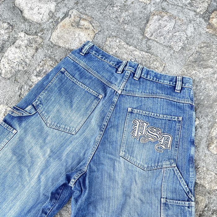 Vintage Y2K Denim Shorts Jorts embroidered swag skate baggy hip hop ...