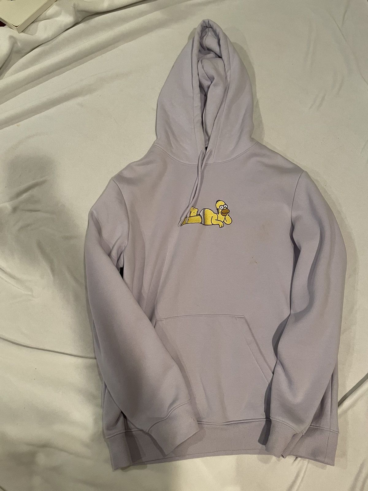 H&M × The Simpsons H&M X Simpsons light purple homer hoodie | Grailed