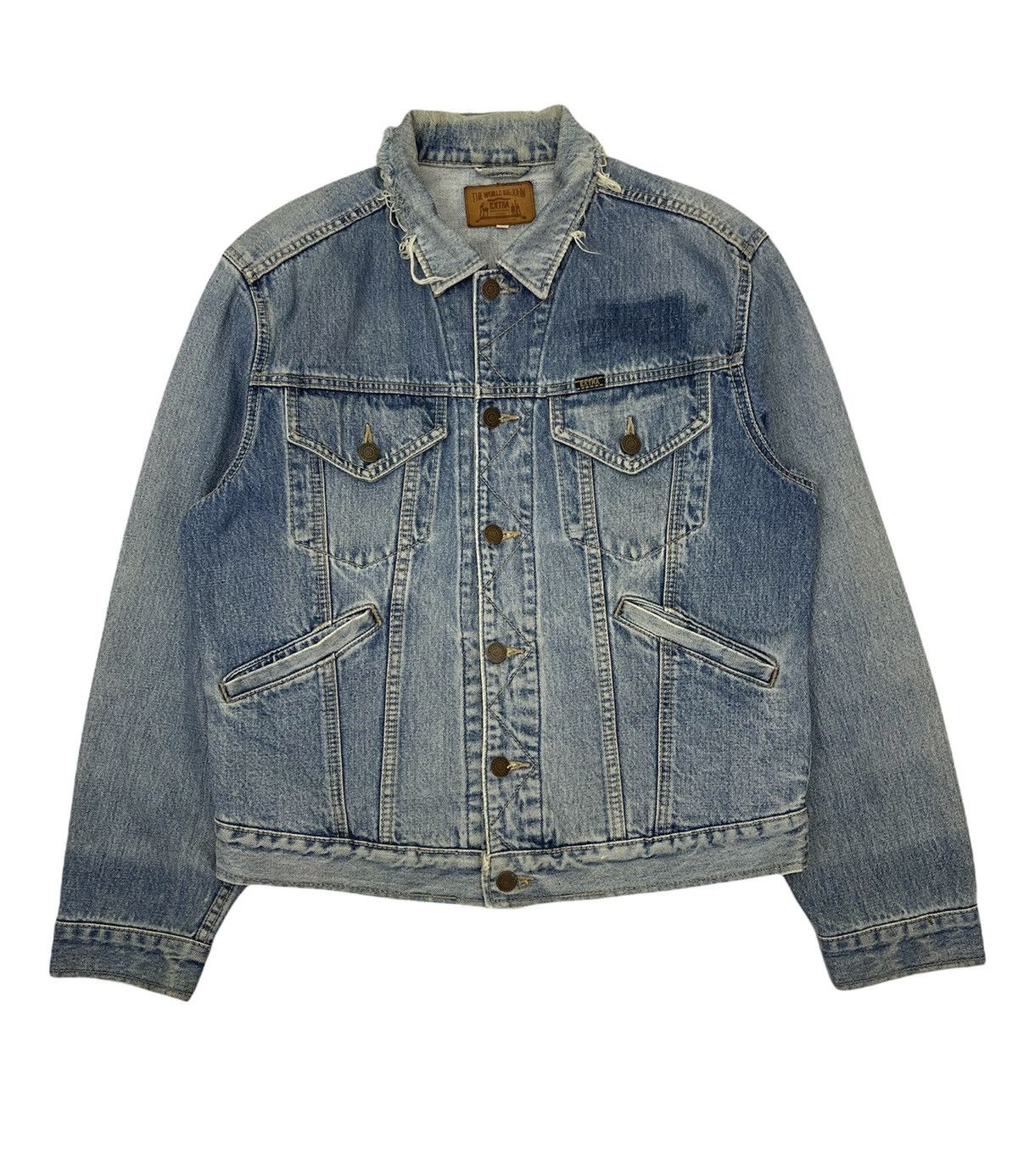 Big John × Denim Jacket × Vintage DISTRESSED TRUCKER DENIM JACKET | Grailed