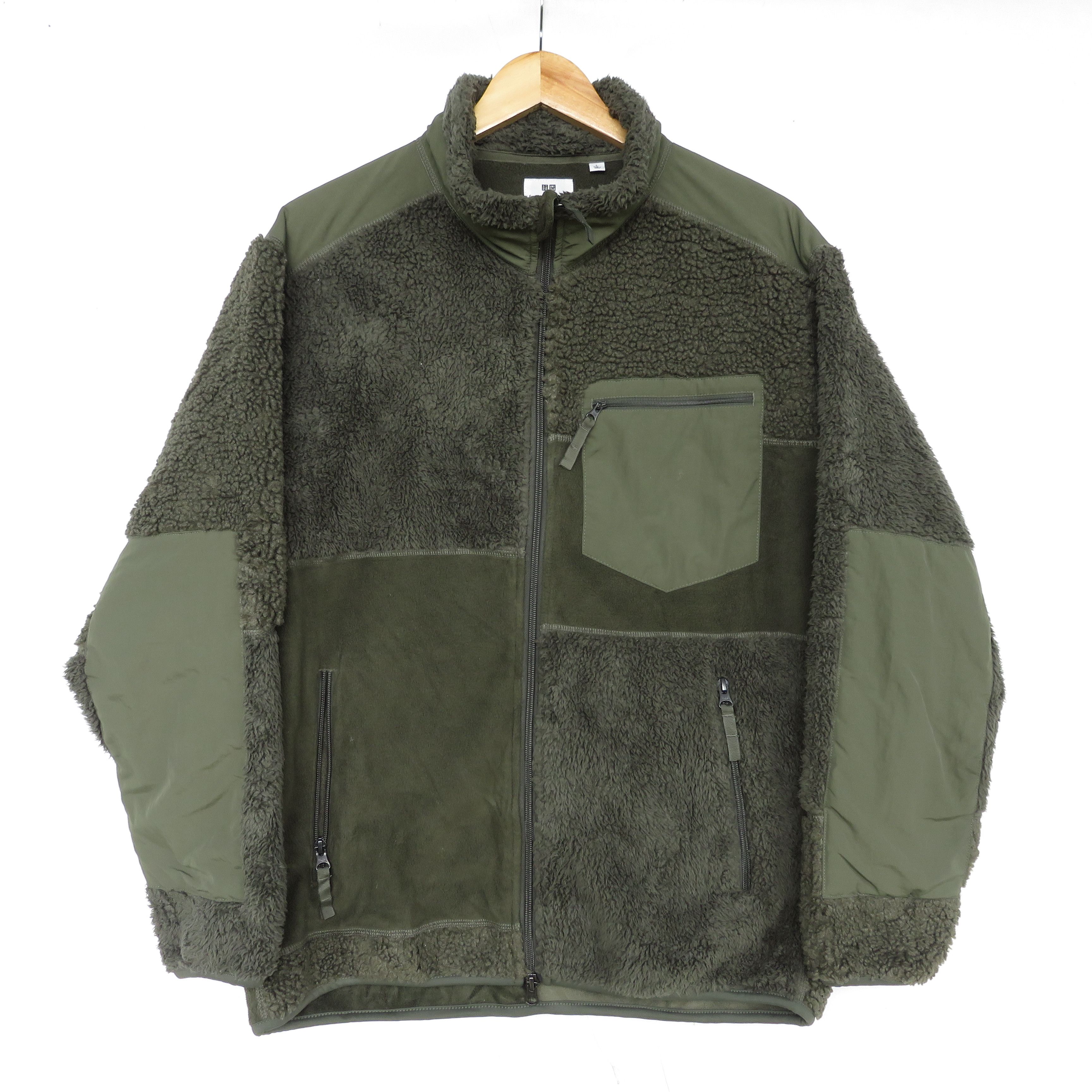Engineered Garments Engineered Garments Olive Fleece Sherpa Sweater ...