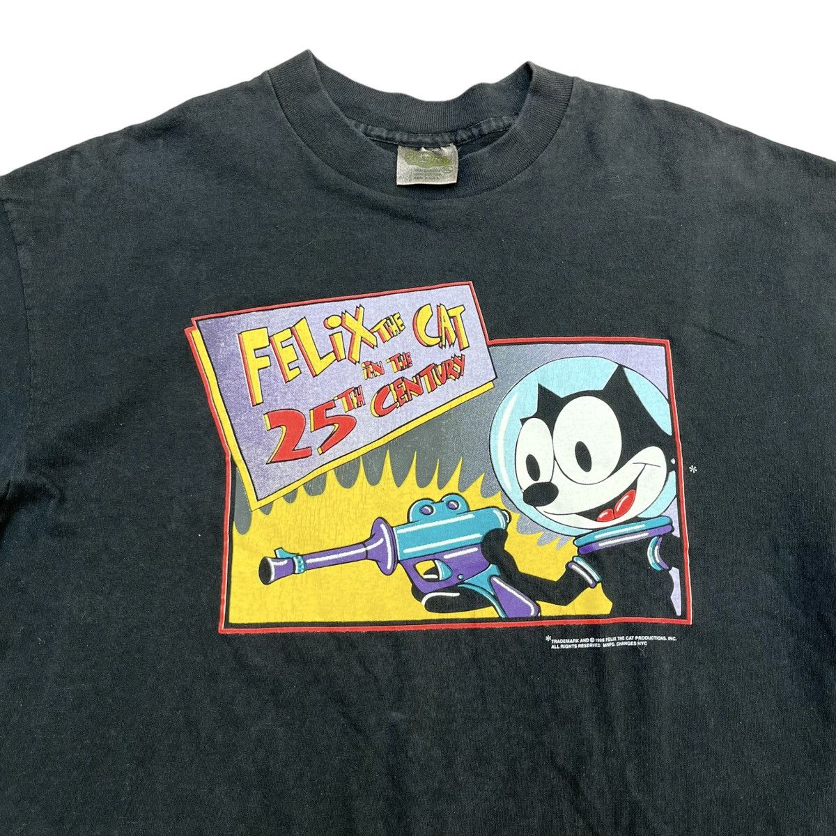 Vintage 90s Felix the Cat Ray Gun Tshirt XL Vintage Black | Grailed