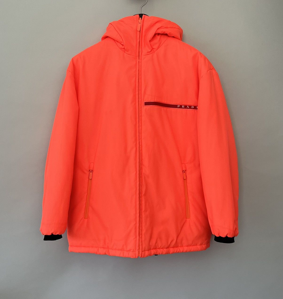 Prada Prada Linea Rossa AW18 Tech Logo Padded Jacket | Grailed