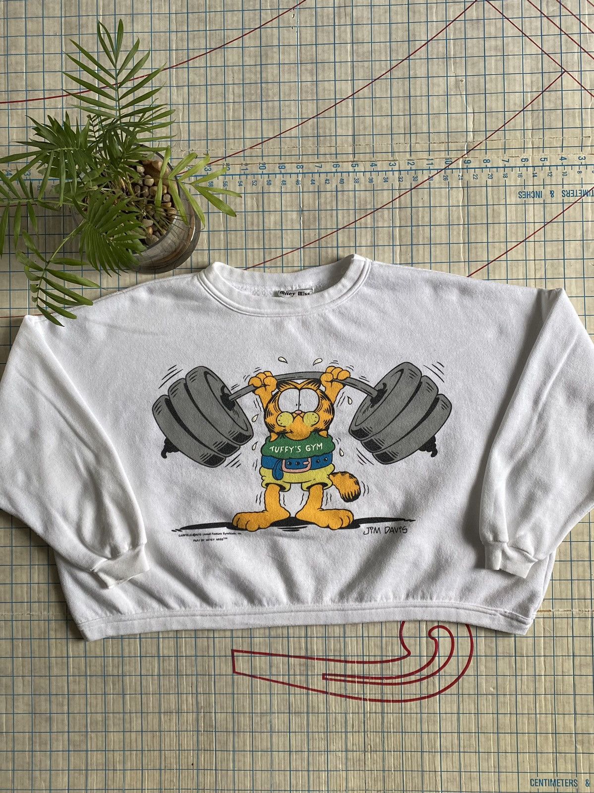 Vintage Vintage Garfield Tuffy’s Gym Pump Cover Sweater Womens | Grailed