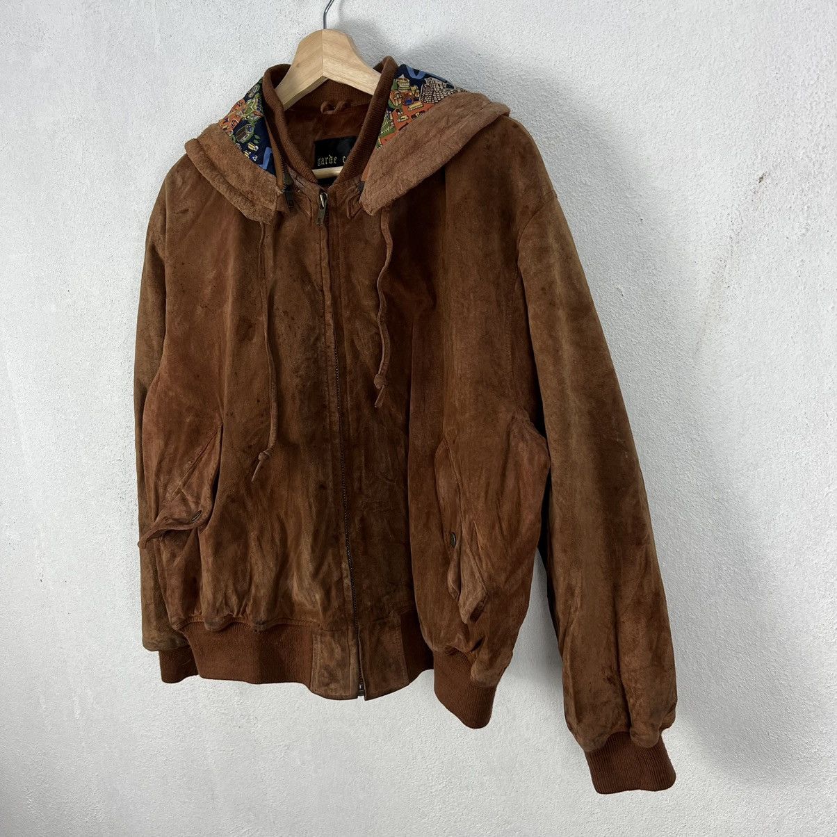 Japanese Brand × Leather Jacket VINTAGE GARDE CORPS LEATHER JACKET RARE ...