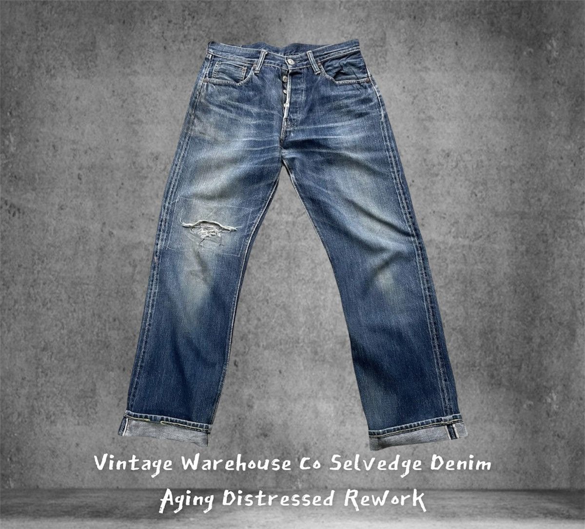 Vintage Warehouse Co Vintage Selvedge Aging Distresed Denim | Grailed