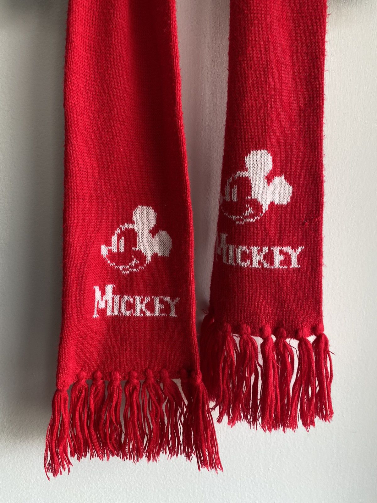 Vintage Vintages 90s Mickey Mouse Red Scarf | Grailed