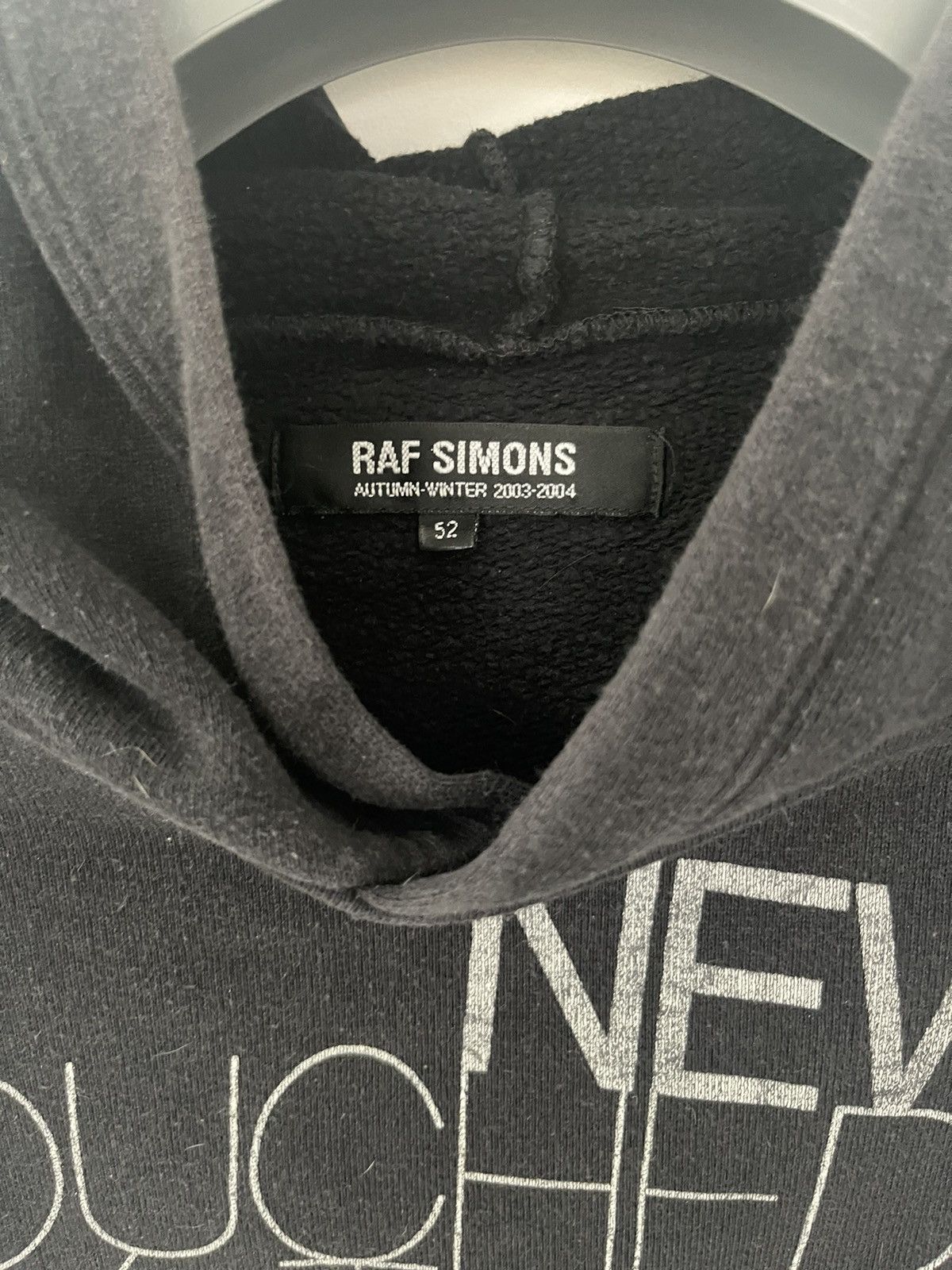 Raf Simons AW03/04 NEW ORDER Touched by the hand of god Hoodie | Grailed