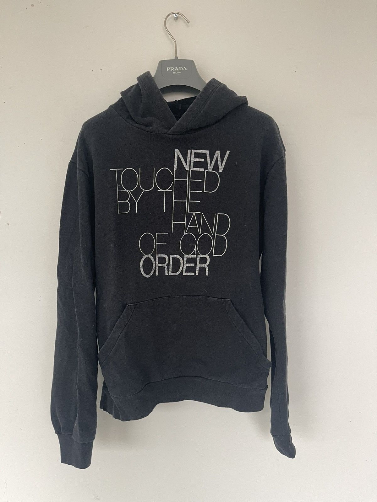 Raf Simons AW03/04 NEW ORDER Touched by the hand of god Hoodie | Grailed
