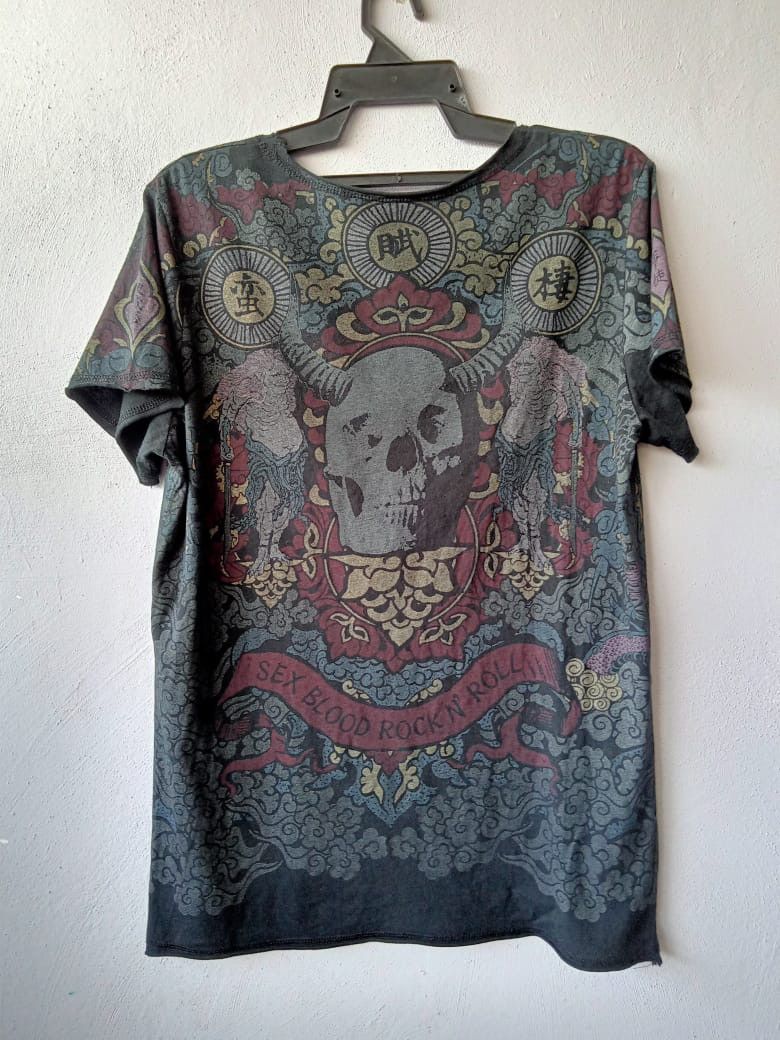 Affliction × Japanese Brand Japanese Overprint Yakuza Tattoo T shirt ...